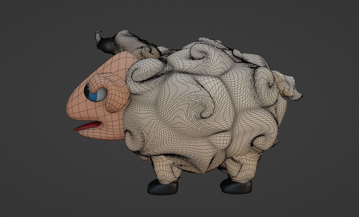 Cartoon Sheep 3D model | CGTrader