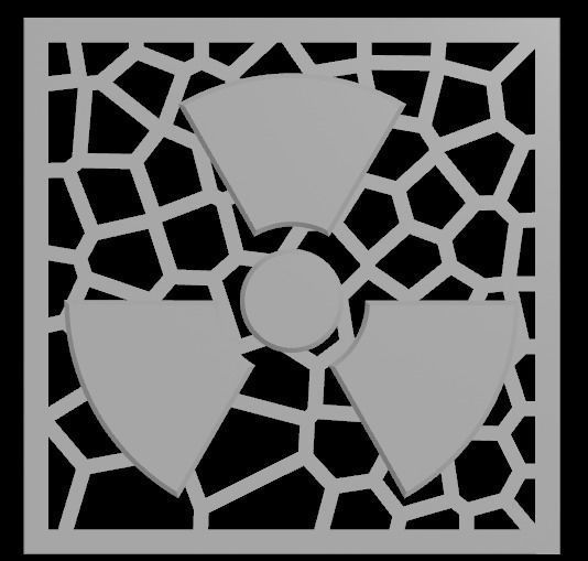 Nuclear Radiation Hazard Warning Signs 3D model 3D printable | CGTrader