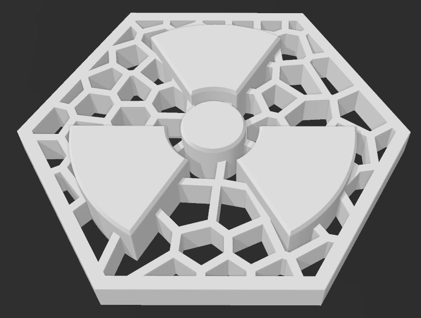 Nuclear Radiation Hazard Warning Signs 3D model 3D printable | CGTrader