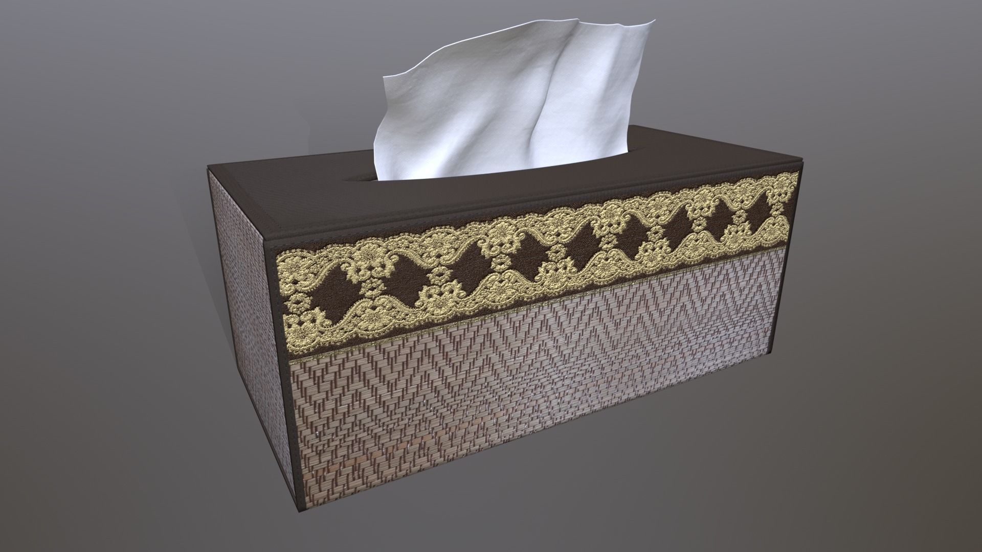 3D model Tissue box realistic in Thai style VR / AR / low-poly | CGTrader