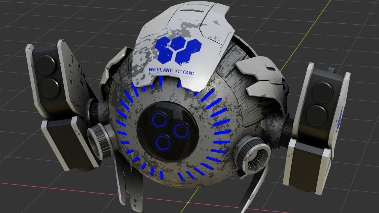 Drone Bot rigged 3D model rigged | CGTrader