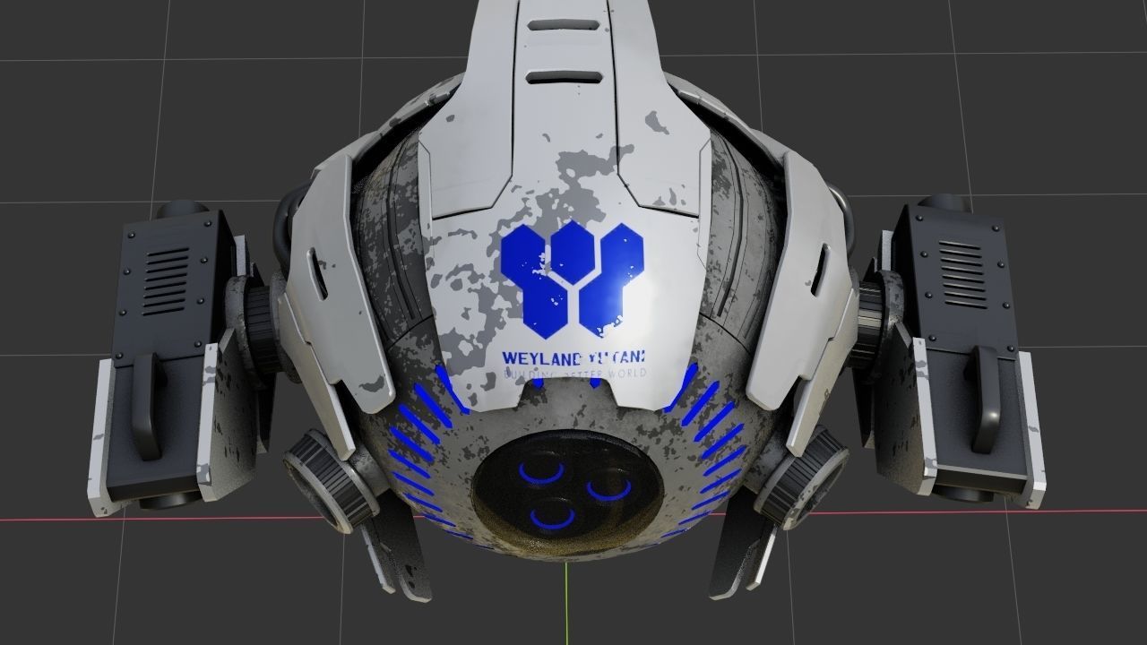 Drone Bot rigged 3D model rigged | CGTrader