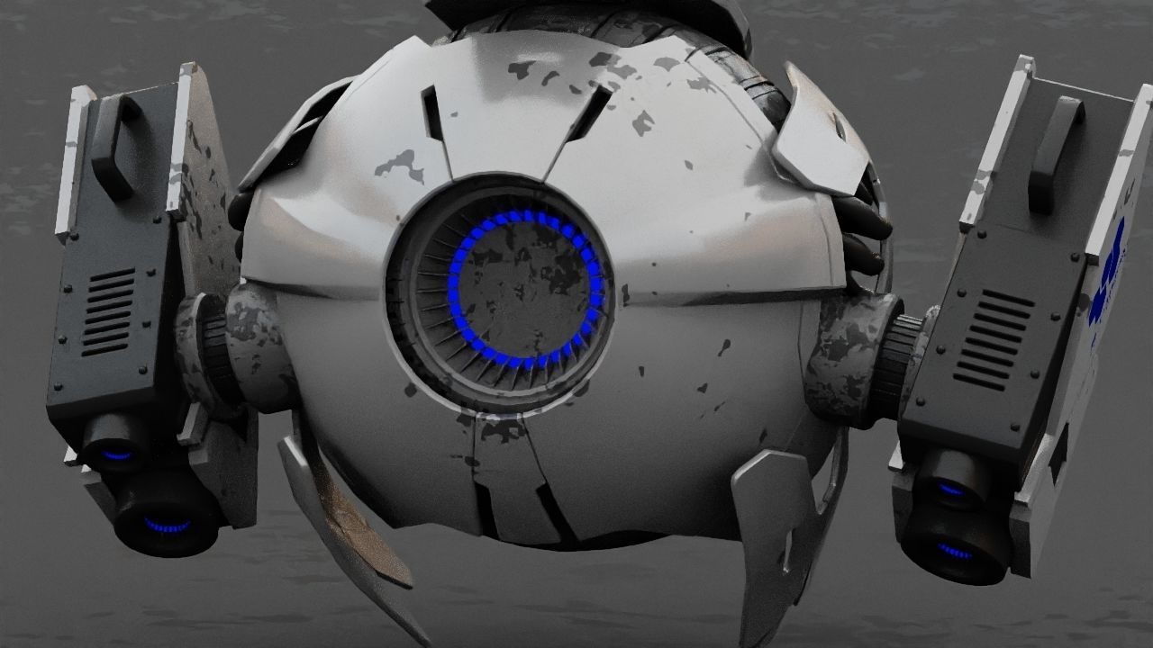 Drone Bot rigged 3D model rigged | CGTrader