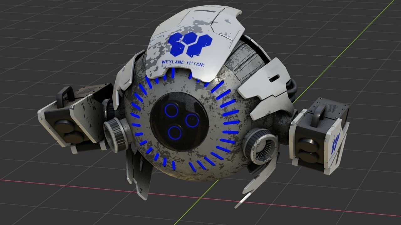 Drone Bot rigged 3D model rigged | CGTrader