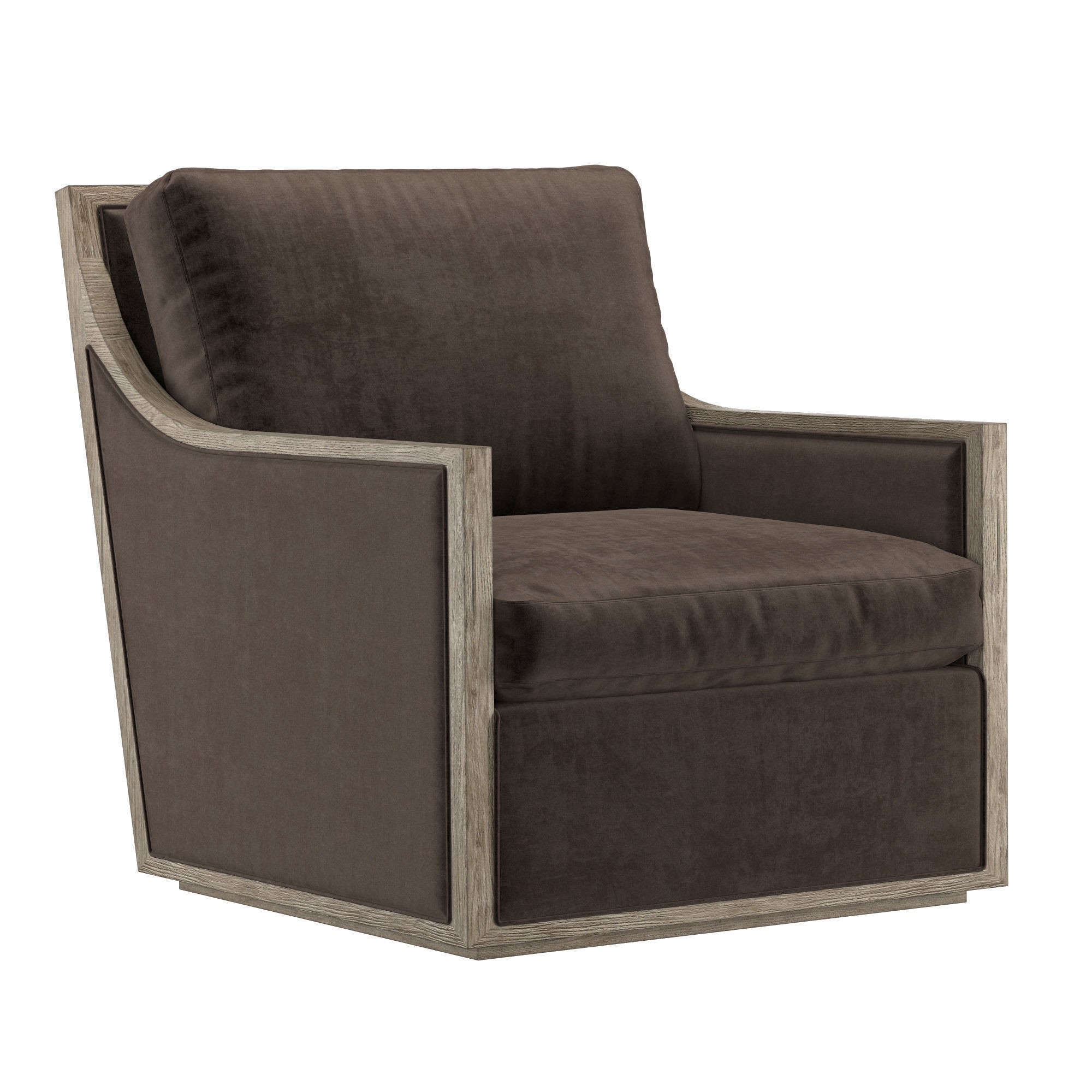 FRENCH CONTEMPORARY SLOPE ARM SWIVEL CHAIR 3D model | CGTrader