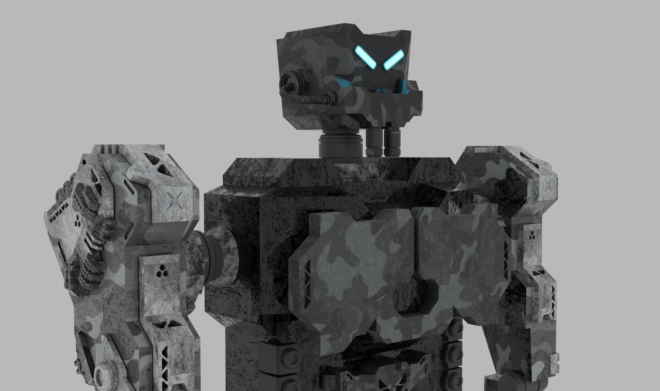 cyberpunk robot 3 3D model | CGTrader