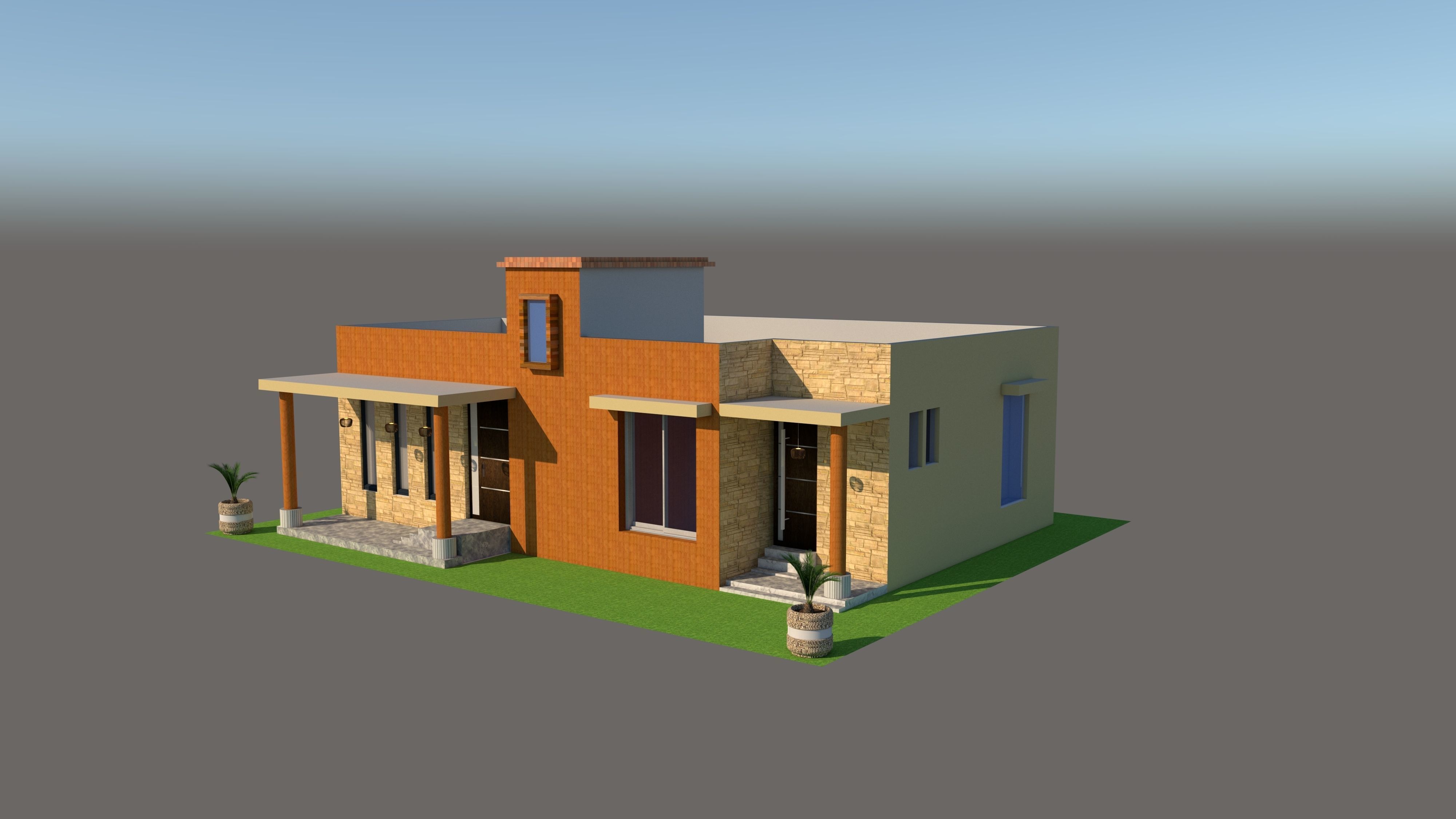 HOUSE WITH AUTOCAD DRAWINGS AND SKETCHUP MODEL 3D model animated rigged ...