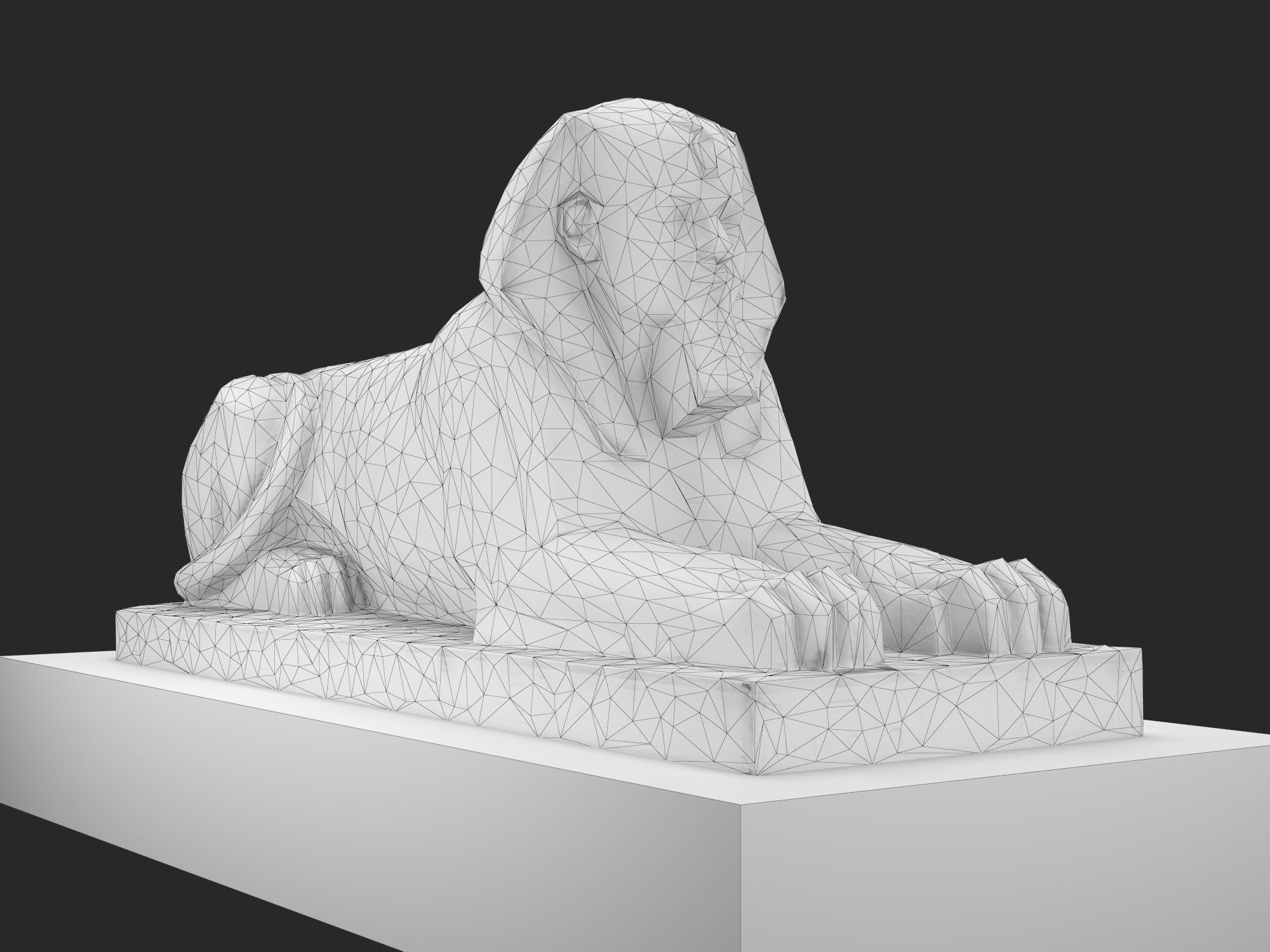 3D model Crystal Palace Sphinx VR / AR / low-poly | CGTrader