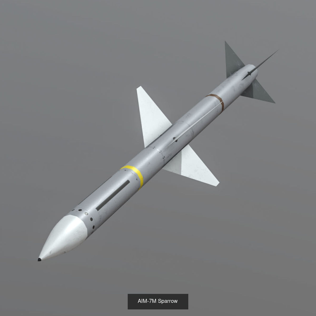 3D Model Collection America Air to Air Missiles Low-Poly PBR VR / AR ...