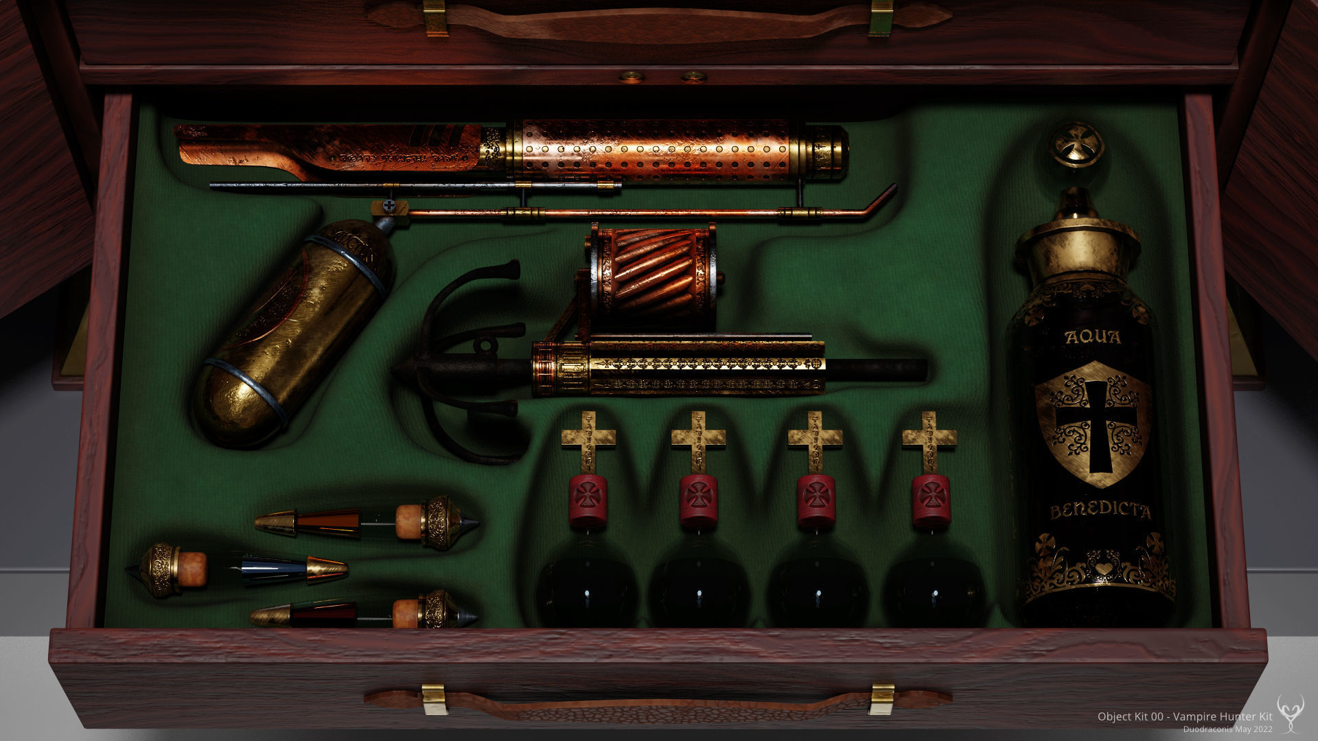 3D model O Kit 00 Vampire Hunter Trunk VR / AR / low-poly | CGTrader