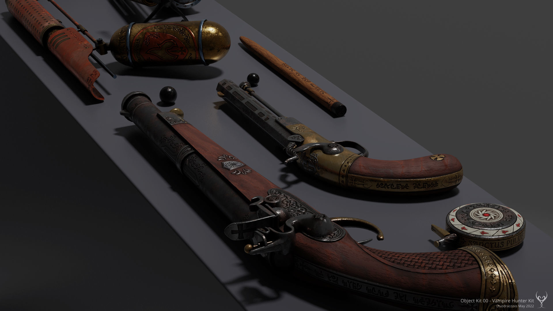 3D model O Kit 00 Vampire Hunter Trunk VR / AR / low-poly | CGTrader