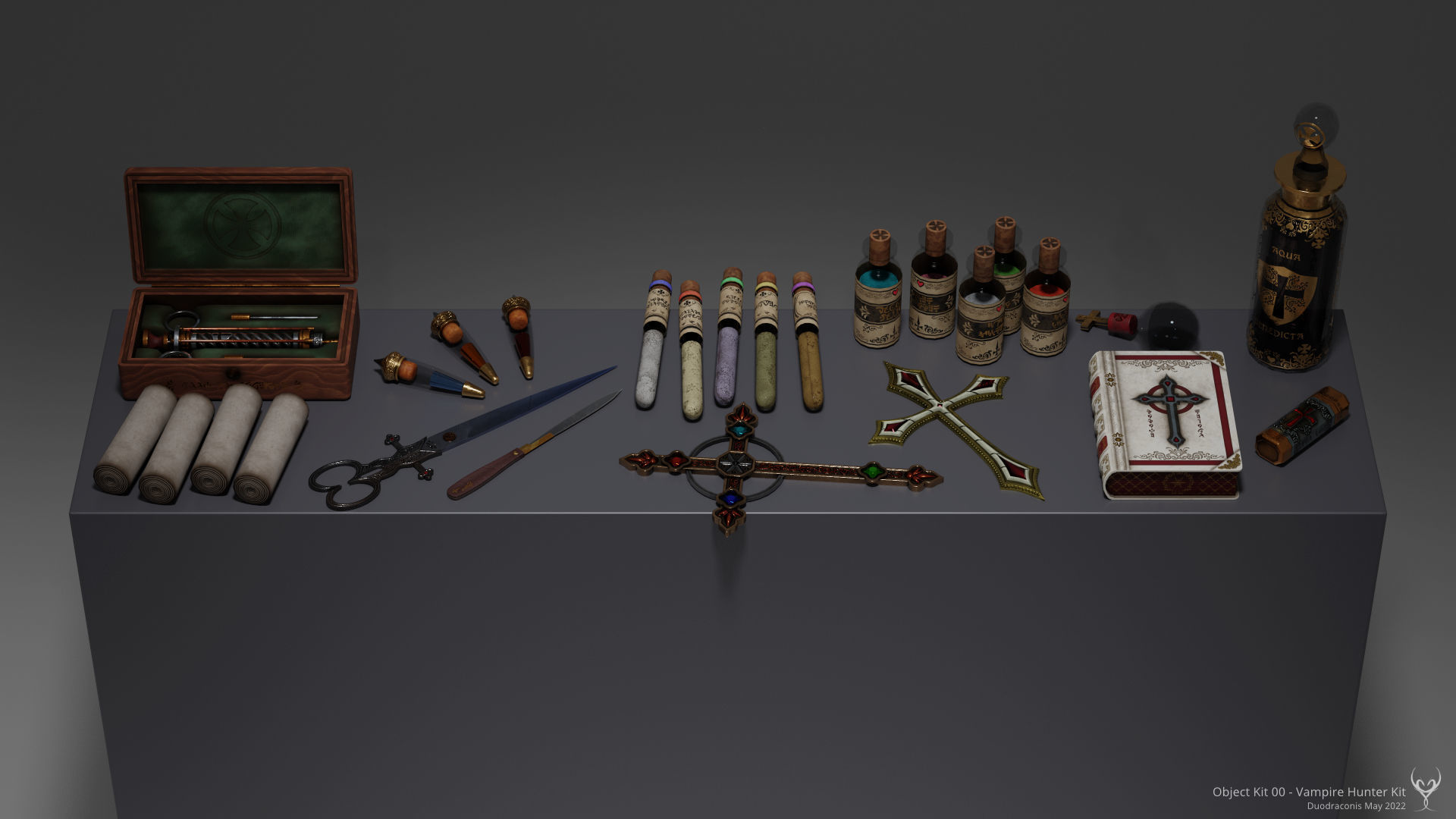 3D model O Kit 00 Vampire Hunter Trunk VR / AR / low-poly | CGTrader