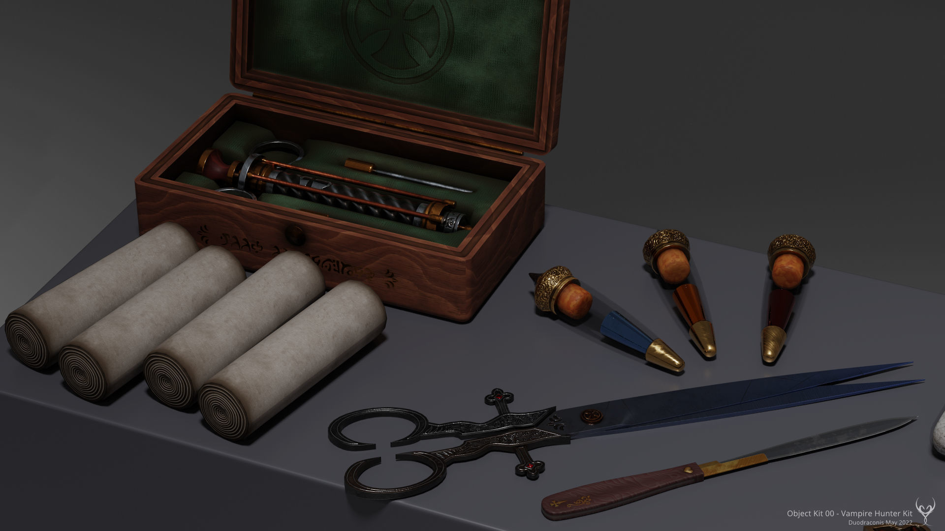 3D model O Kit 00 Vampire Hunter Trunk VR / AR / low-poly | CGTrader