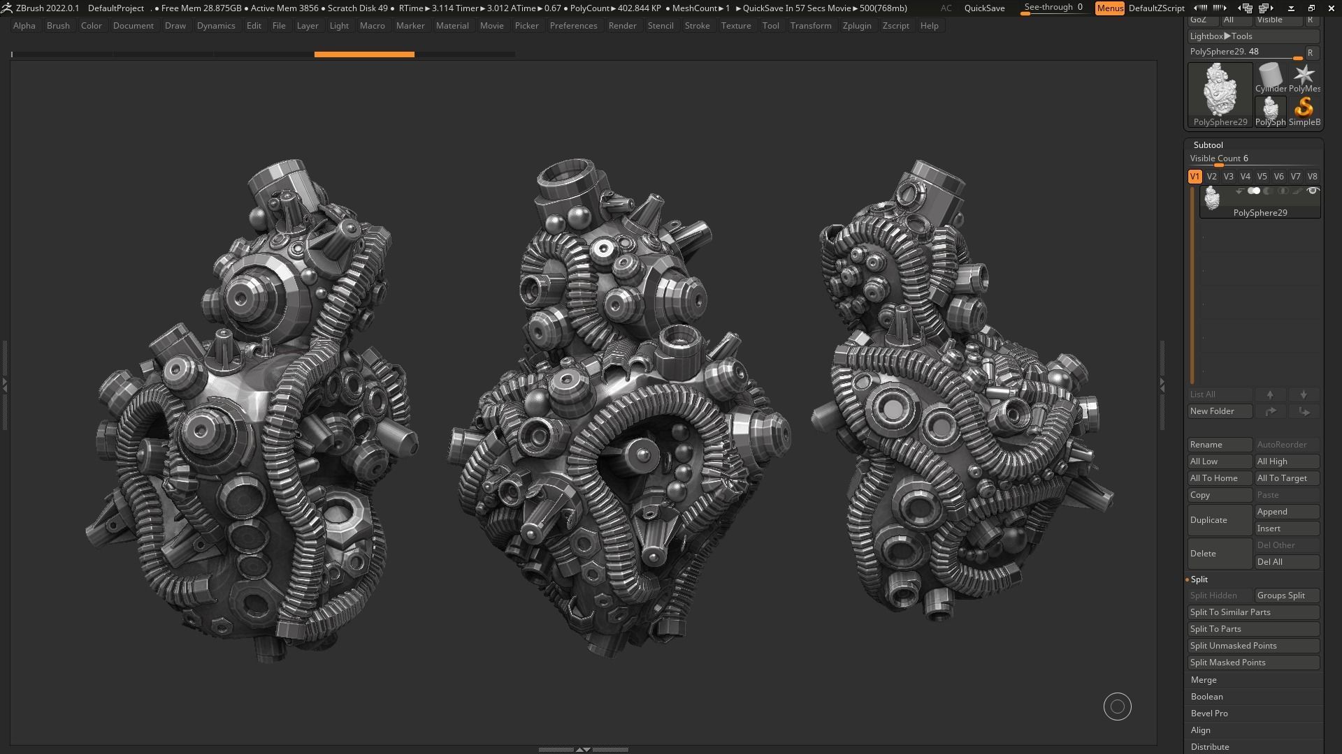 Modern Abstract robotic sculpture 3d print model 139 3D model 3D ...