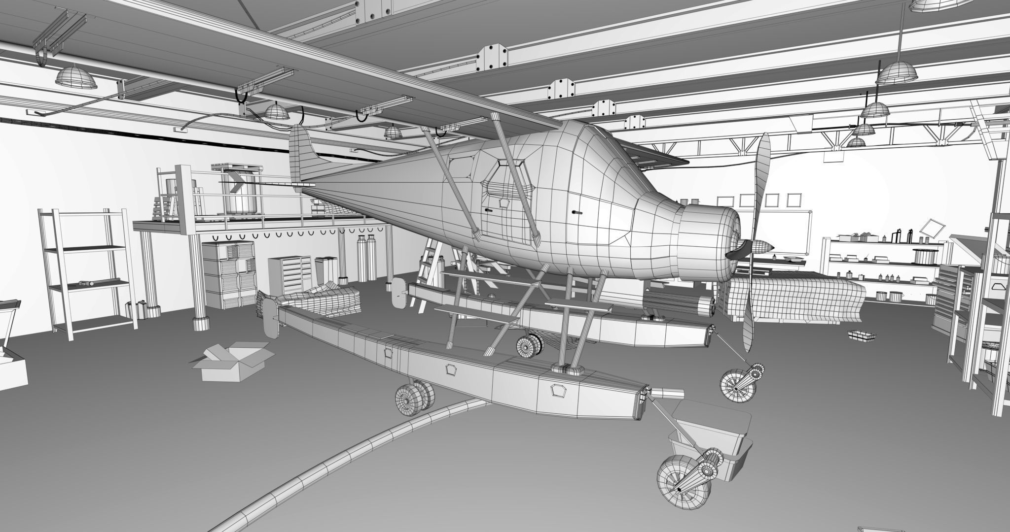 3D model Seaplane Armed VR / AR / low-poly | CGTrader