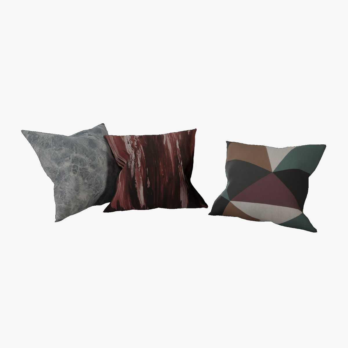 Shapespark low poly pillows kit - free 3D model | CGTrader