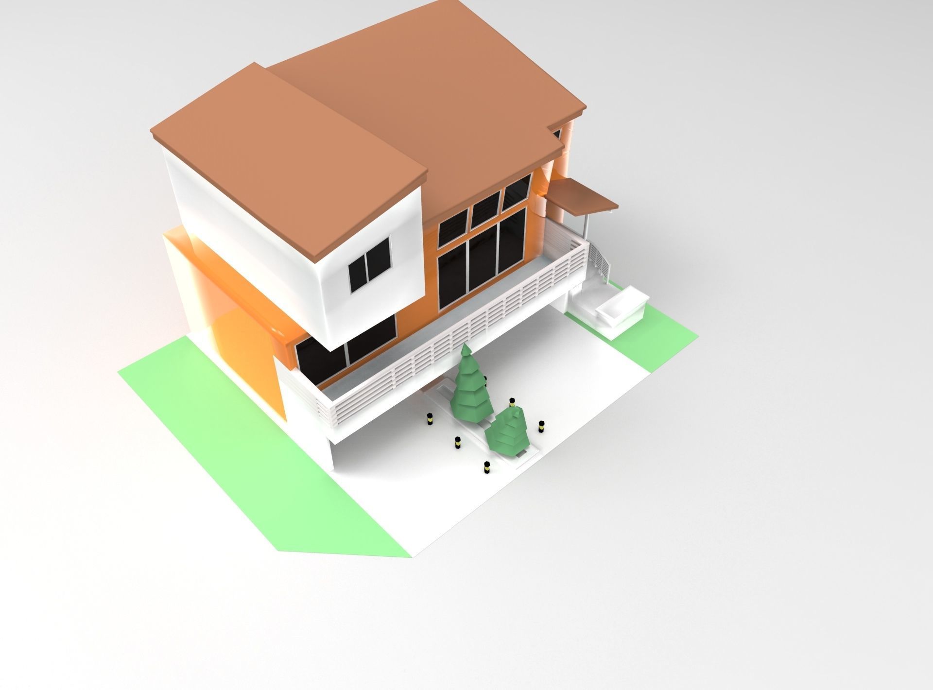 3D model Cartoon house models VR / AR / low-poly | CGTrader
