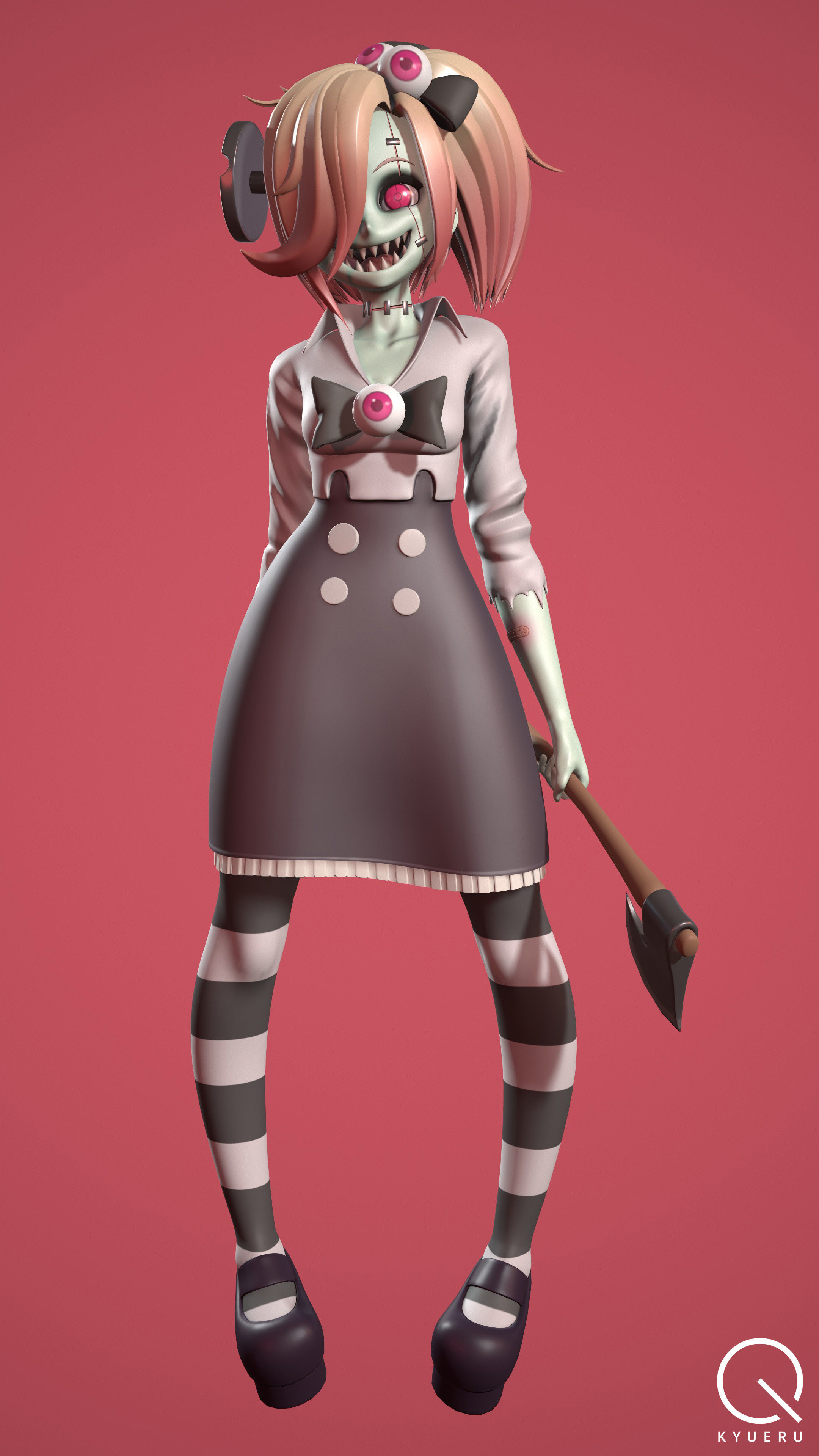 Zombie Girl 3D model 3D printable | CGTrader