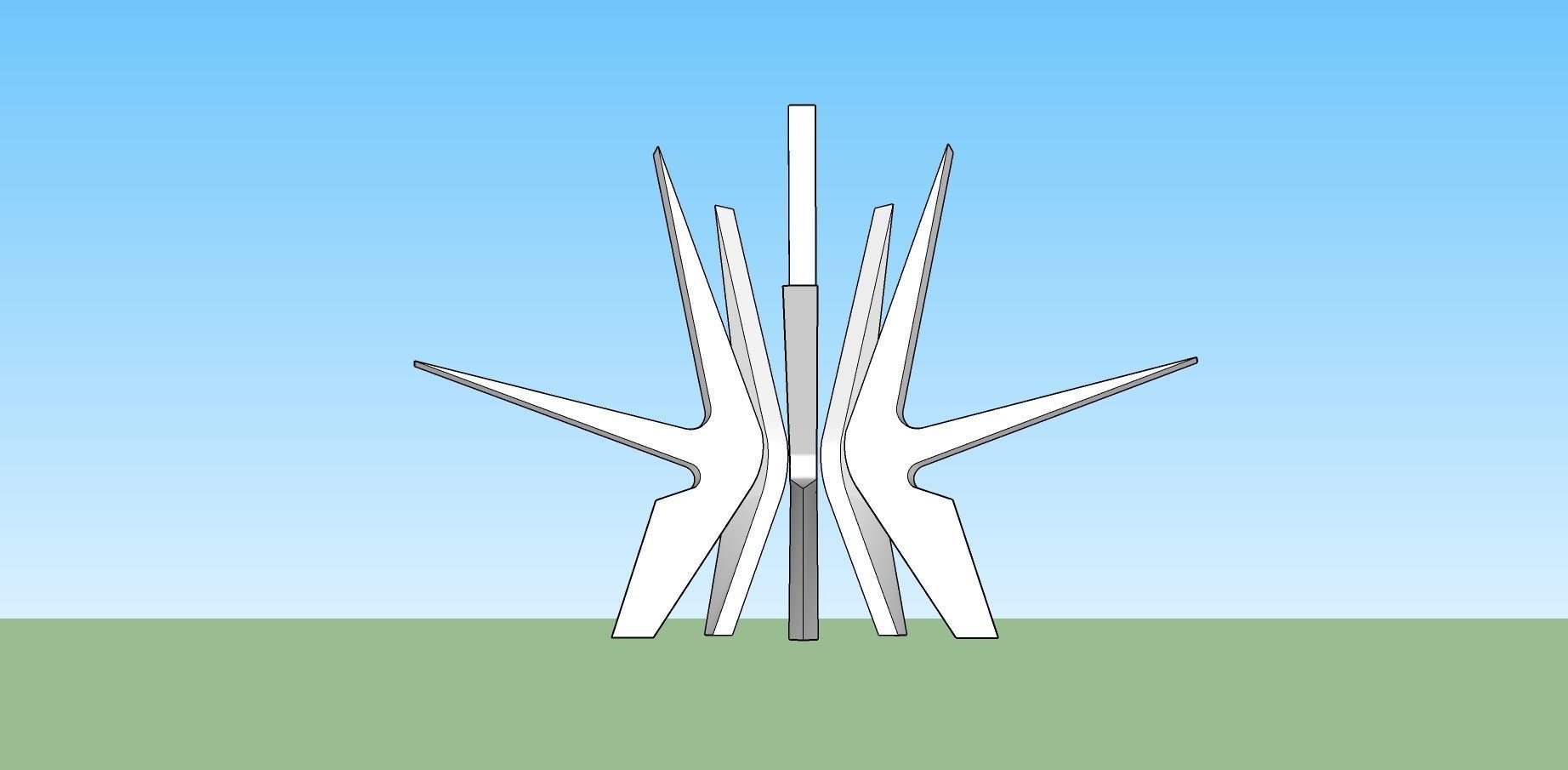 3D model Brutalist Futuristic Soviet Sculpture VR / AR / low-poly ...