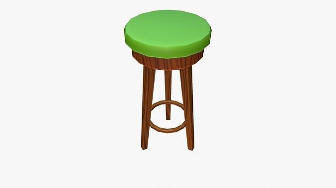 3D model Cartoon Wooden Chair VR / AR / low-poly | CGTrader