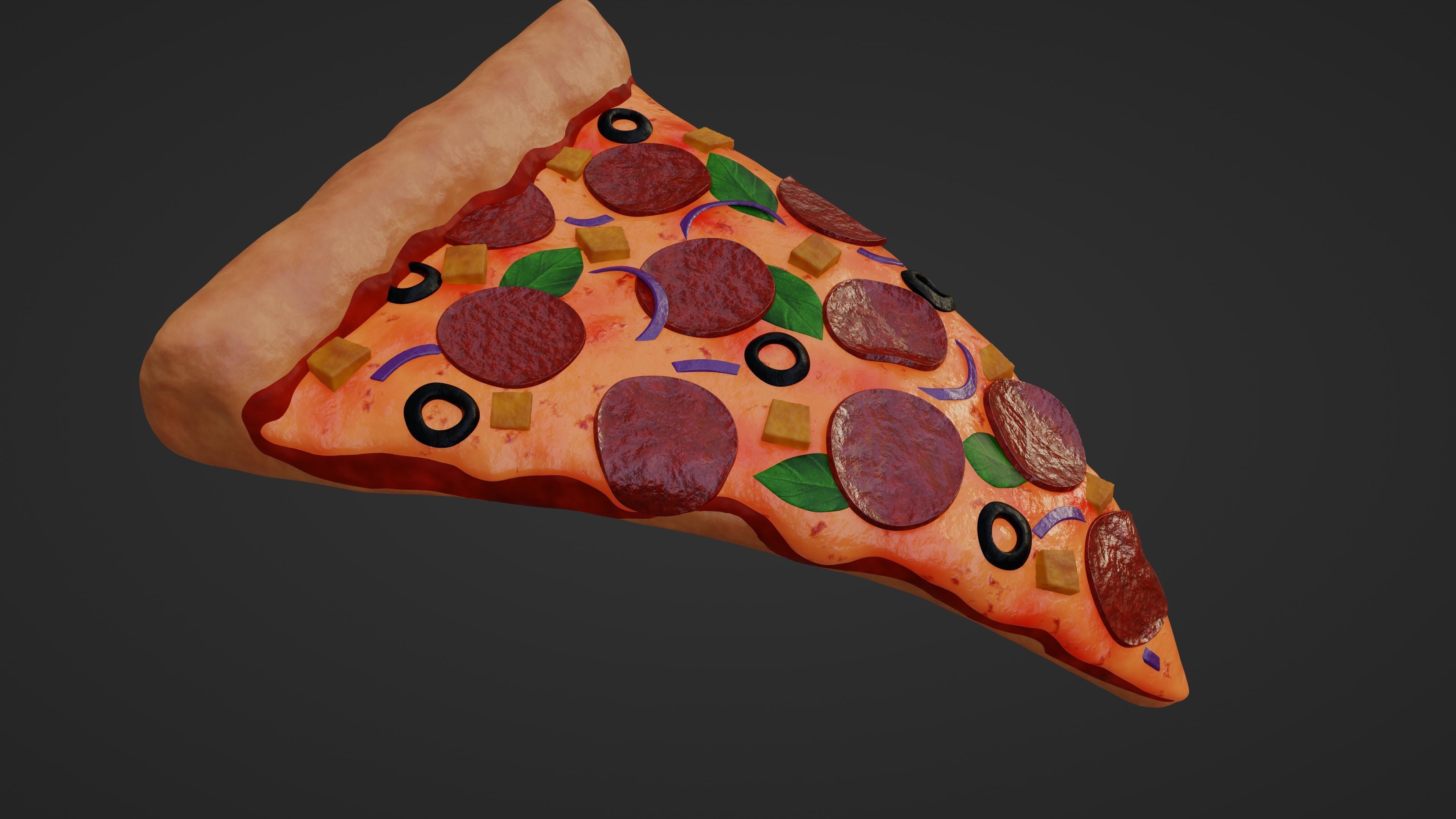Pizza Slice - Blender 3D model | CGTrader