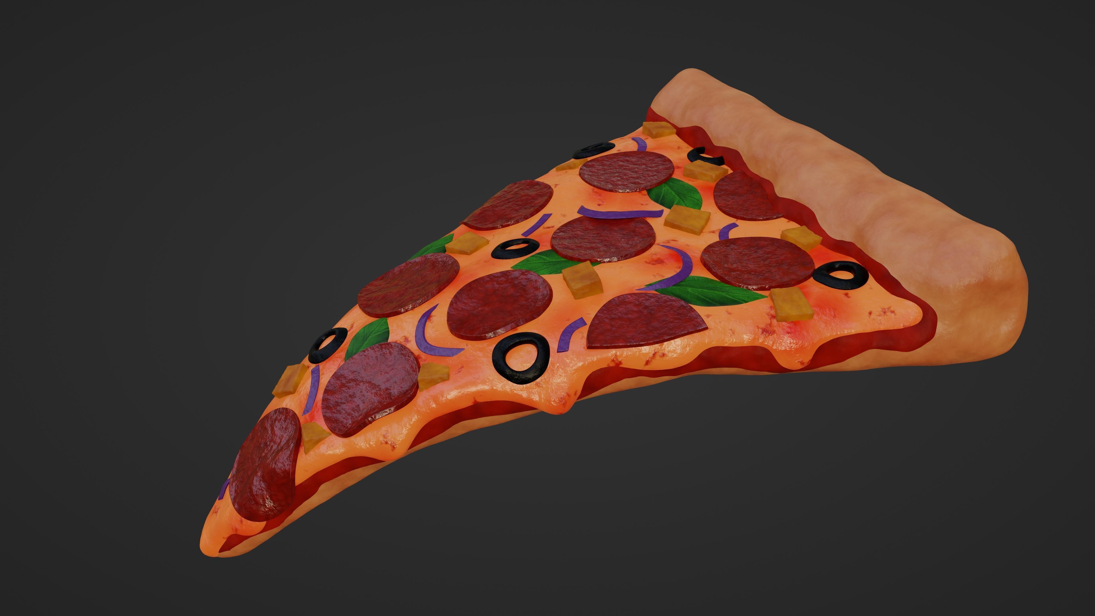 Pizza Slice - Blender 3D model | CGTrader