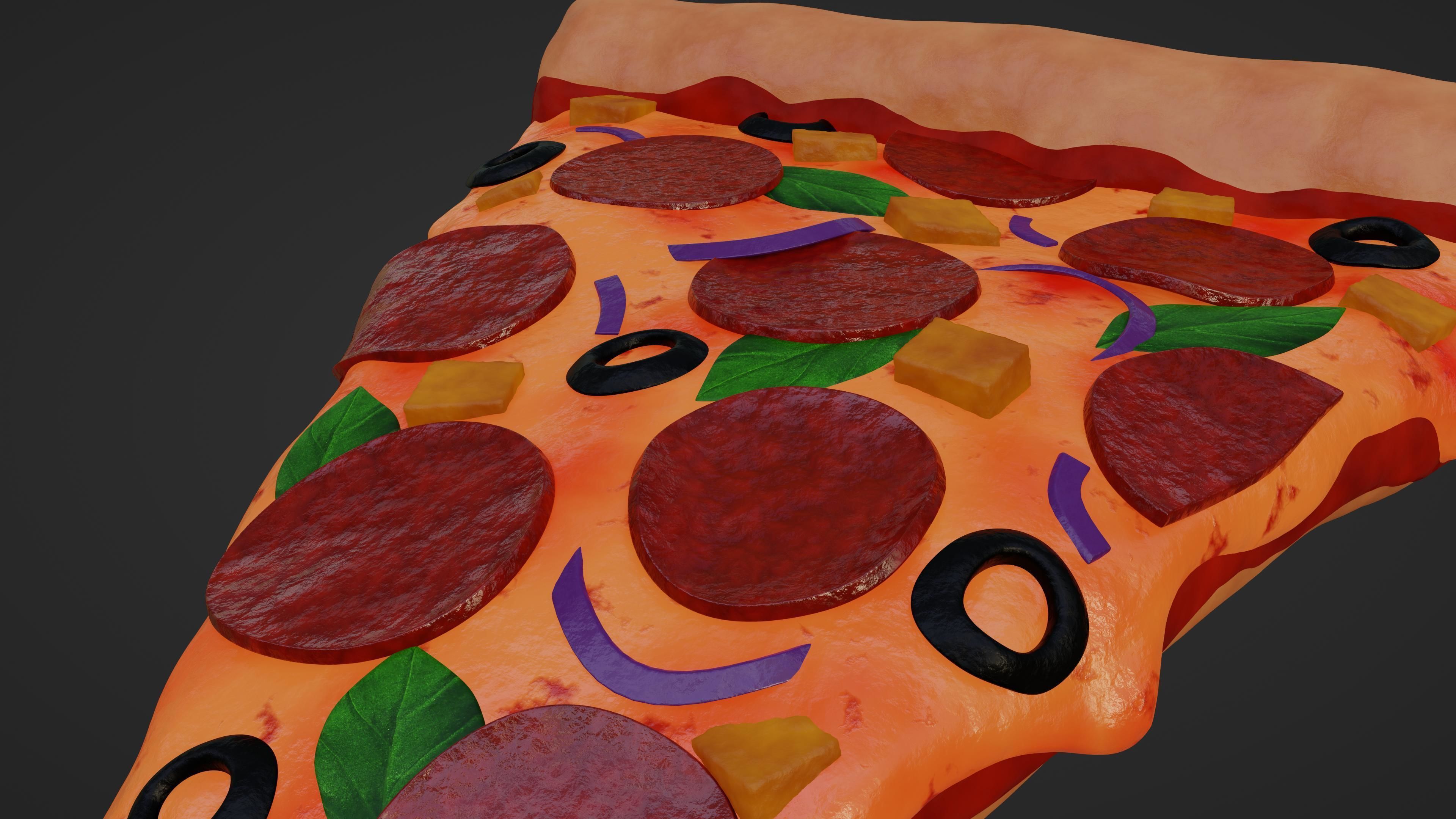 Pizza Slice - Blender 3D model | CGTrader
