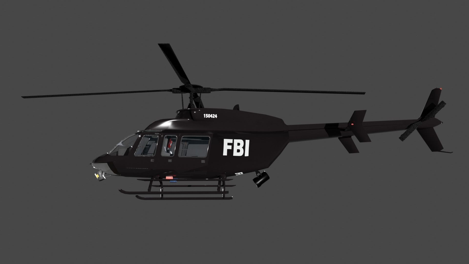 3D model helicopter FBI VR / AR / low-poly | CGTrader