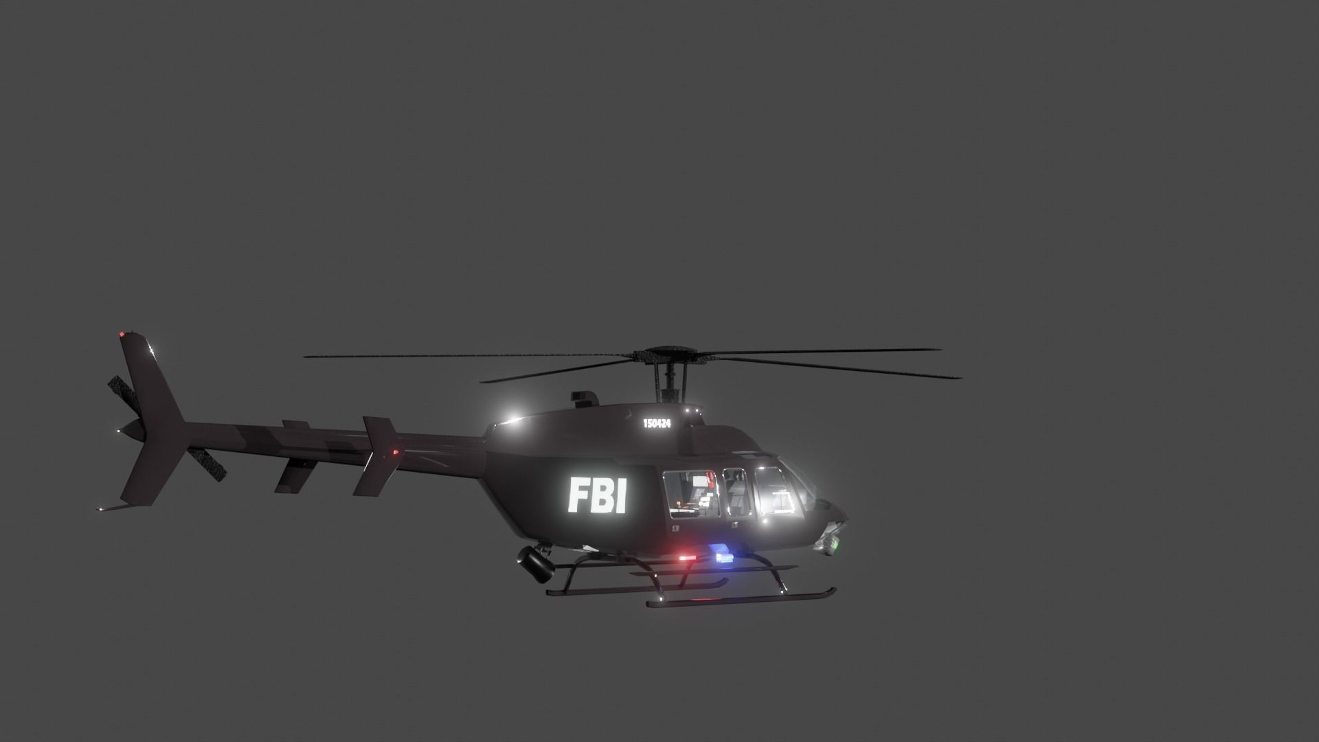 3D model helicopter FBI VR / AR / low-poly | CGTrader