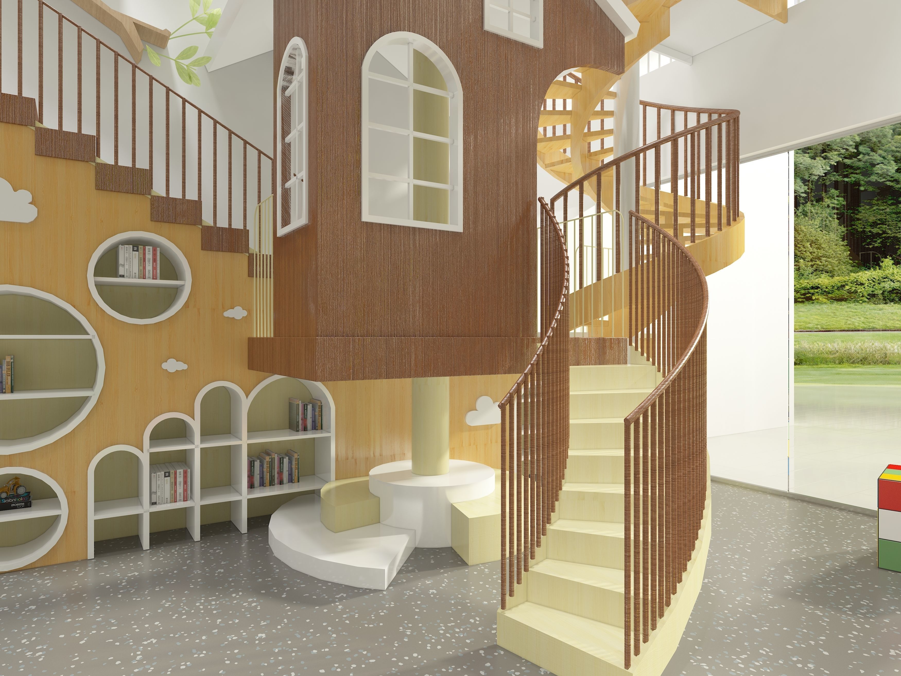 Children reading corner 3D model | CGTrader