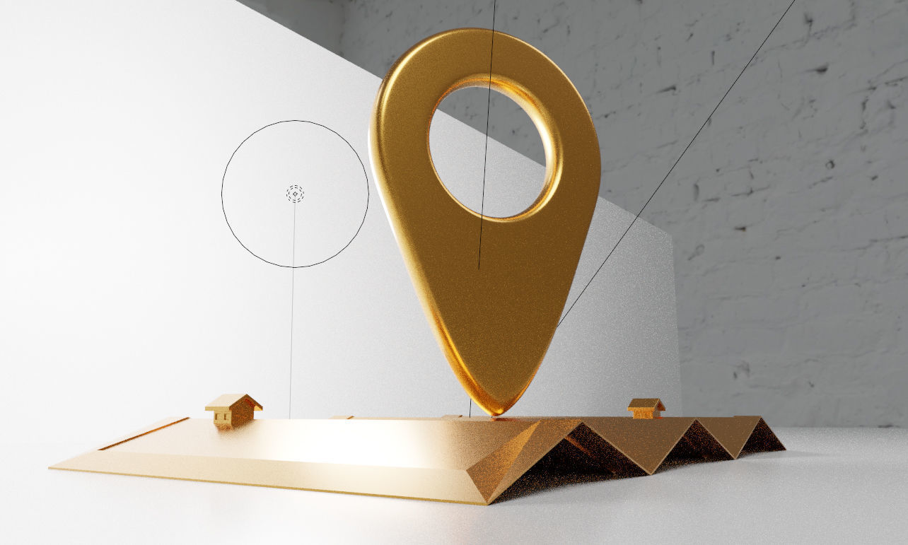 Map pin GPS 3D model 3D model | CGTrader