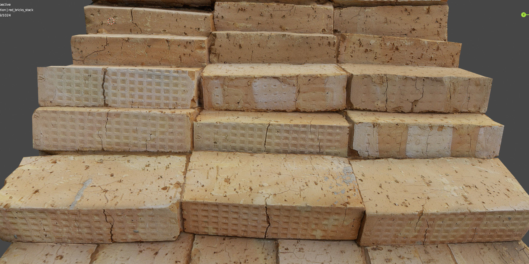 Pallet with red bricks 3D model | CGTrader