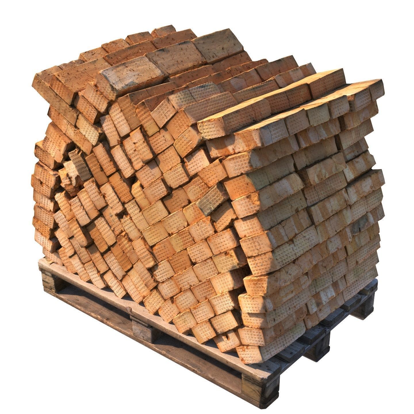 Pallet with red bricks 3D model | CGTrader