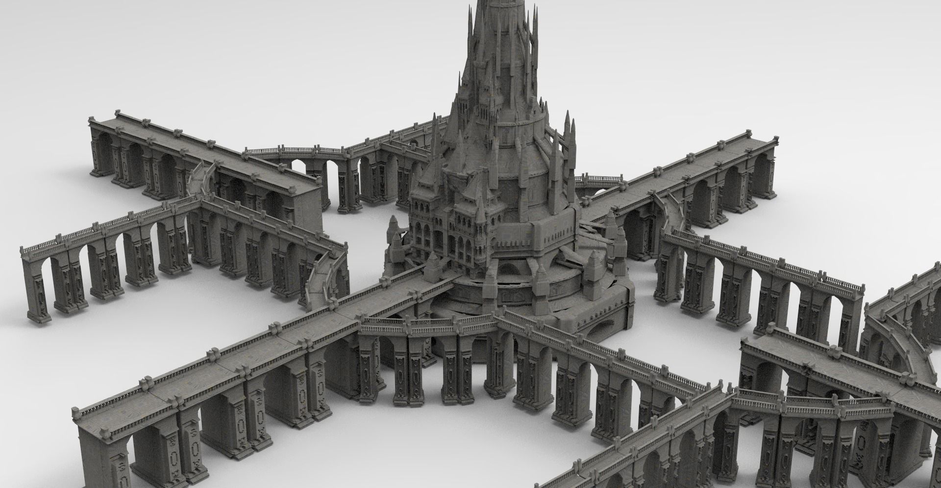 Arch Magician Tower Palace 5 3D model | CGTrader