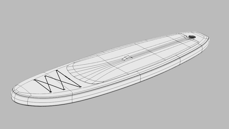 Paddleboard stand up paddle board 3D model | CGTrader