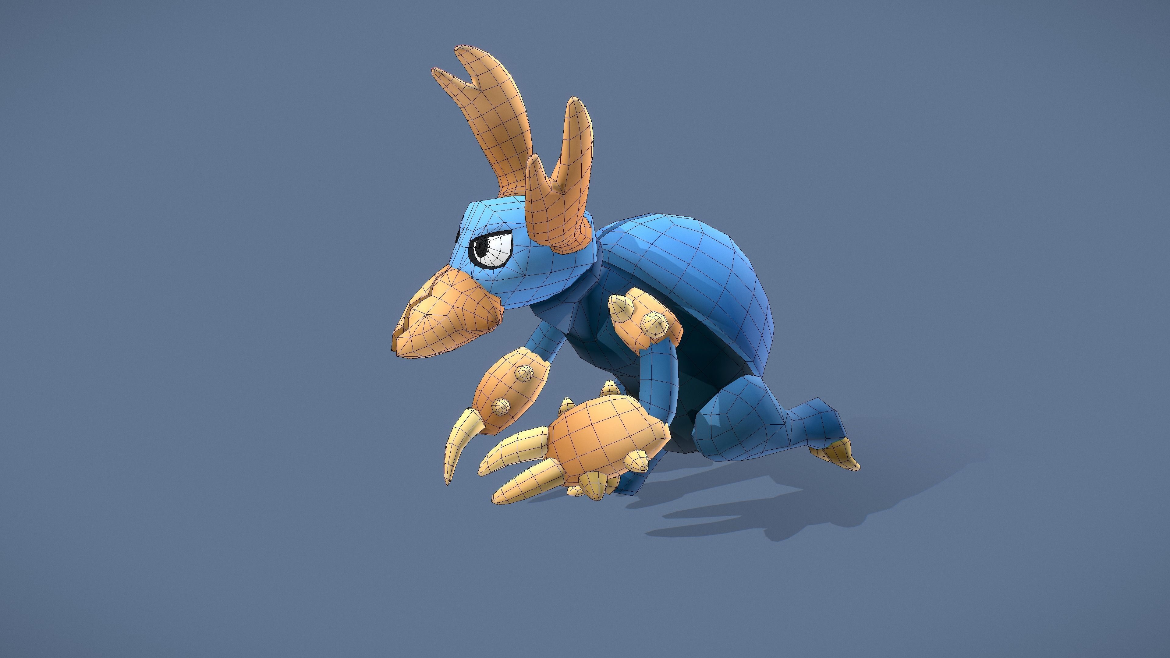 3D model Cartoon Characters - Big Pincerdeer Warrior VR / AR / low-poly ...