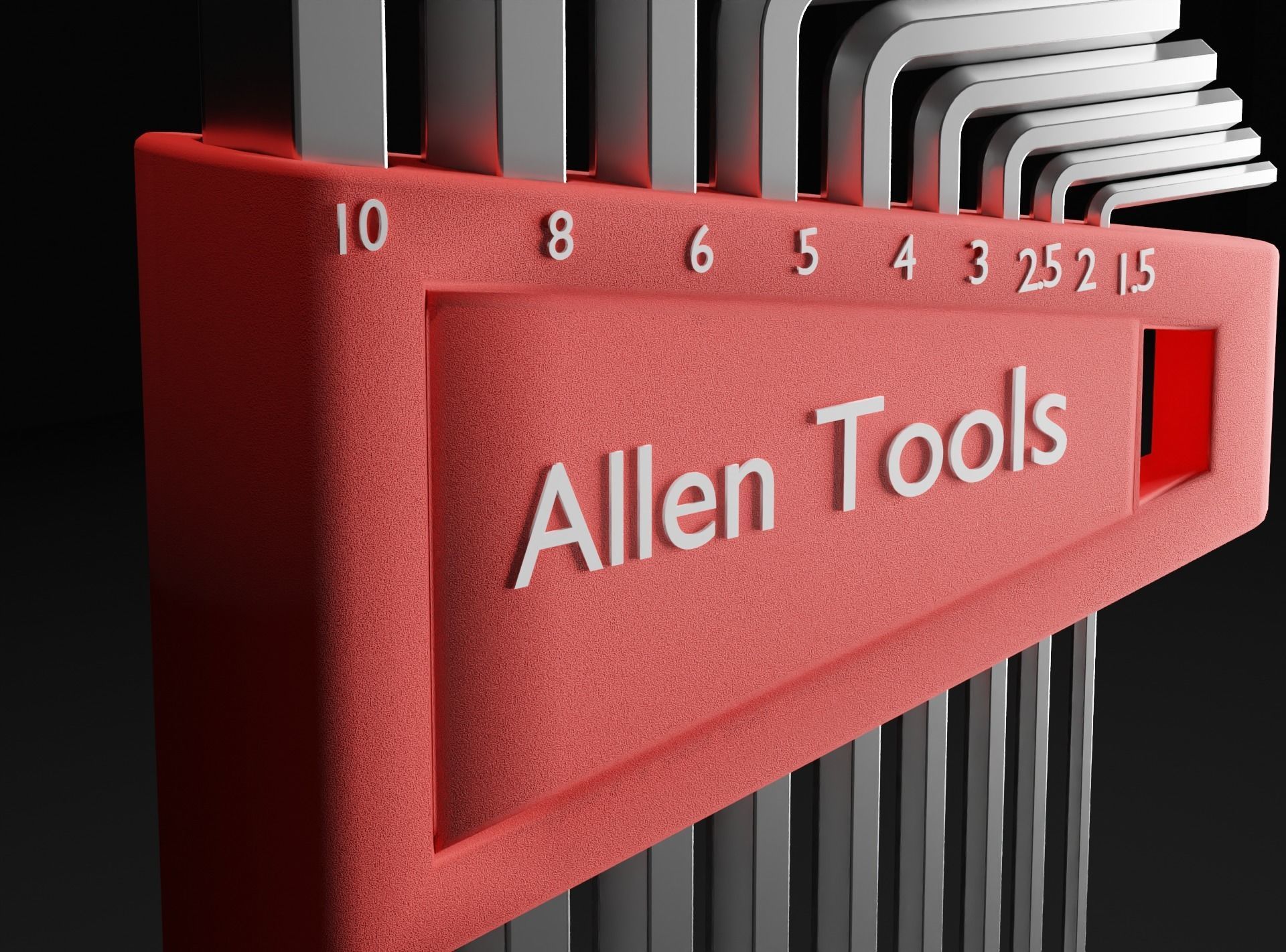 Allen key set - Short rounded 3D model | CGTrader