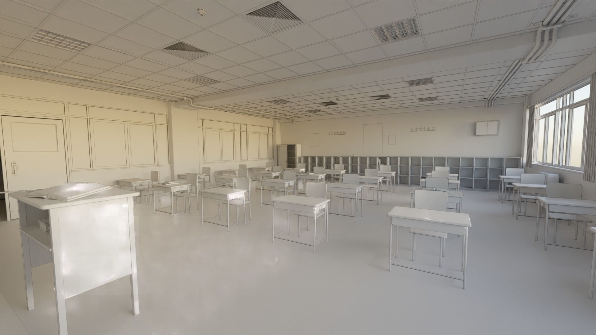School Classroom 3D model | CGTrader
