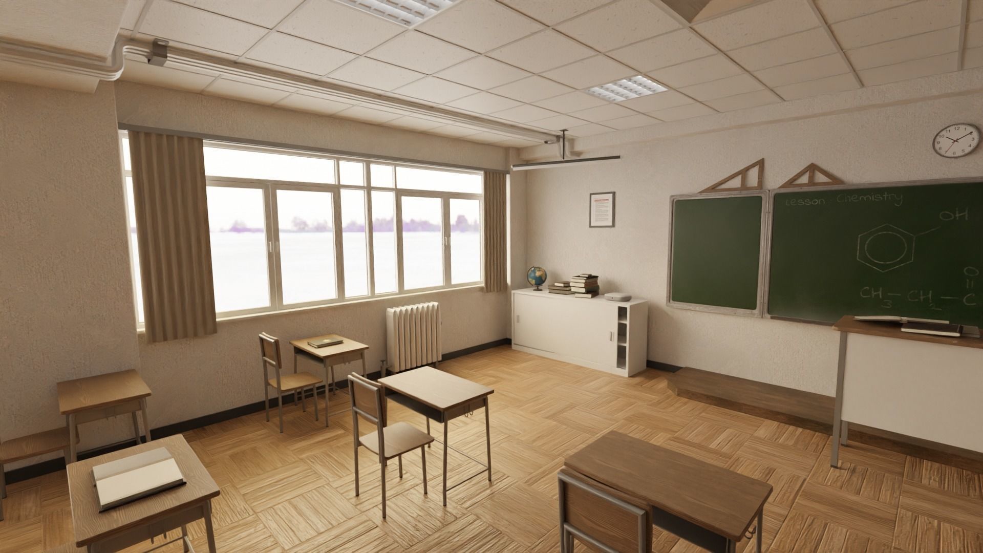 School Classroom 3D model | CGTrader