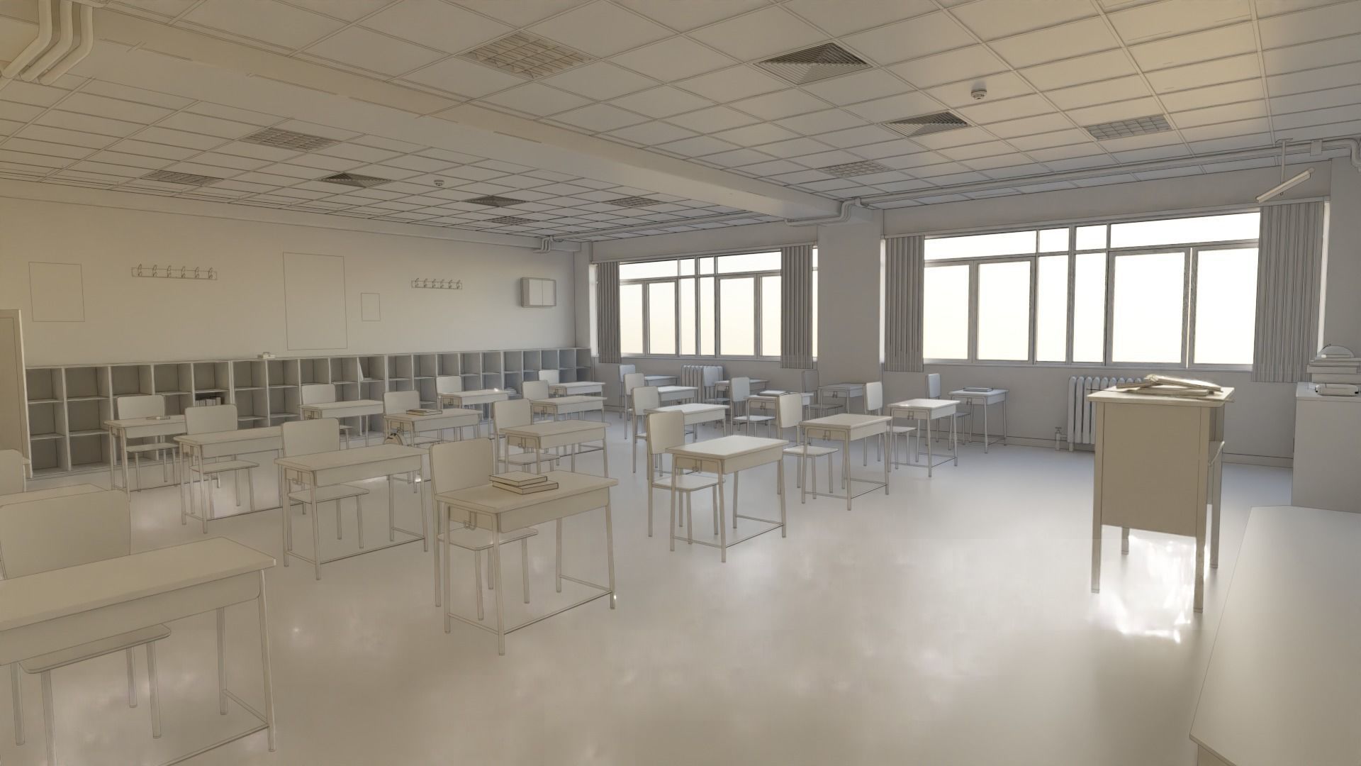 School Classroom 3D model | CGTrader