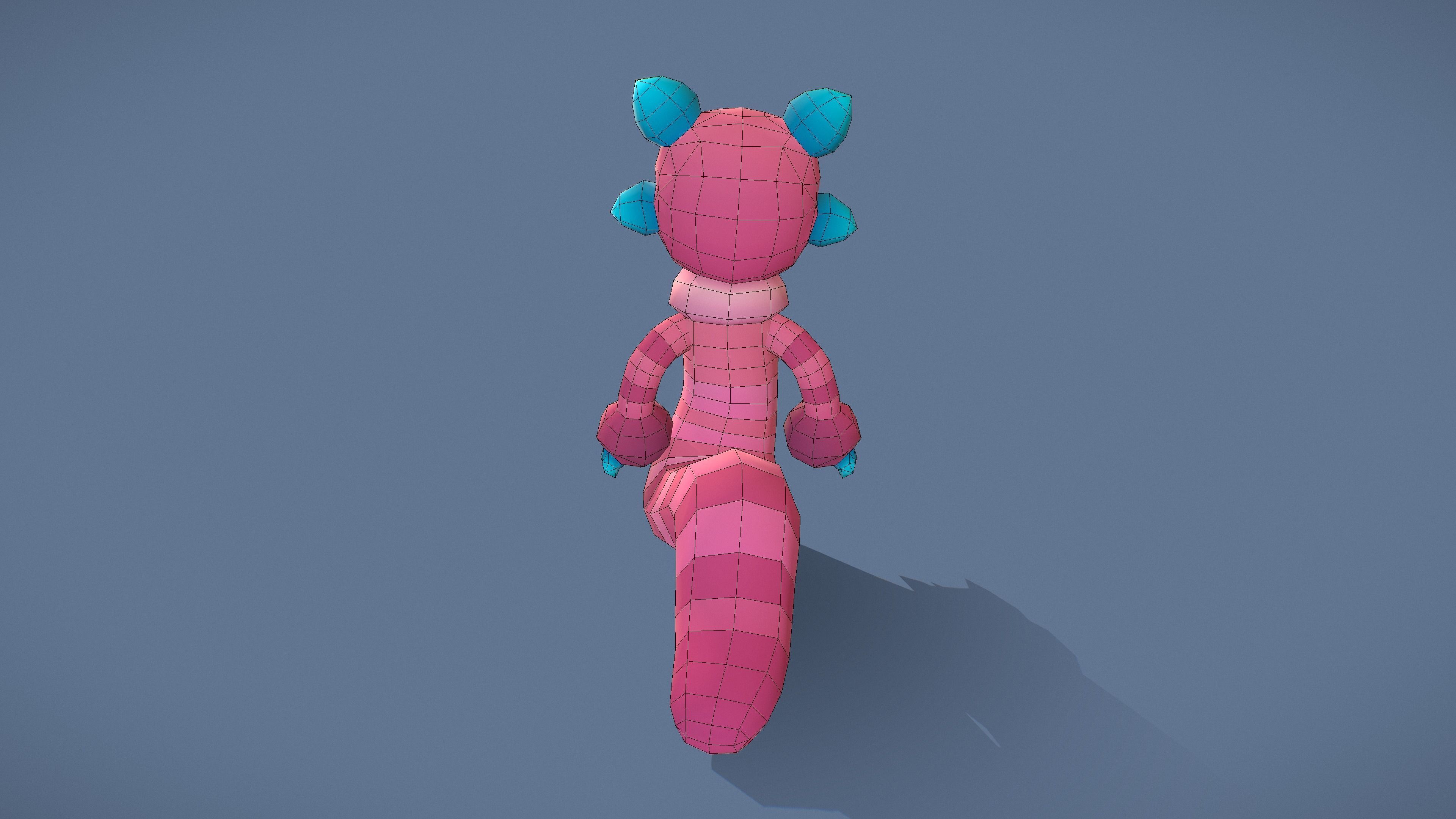 3D model Cartoon Characters - Big Worm Warrior VR / AR / low-poly ...