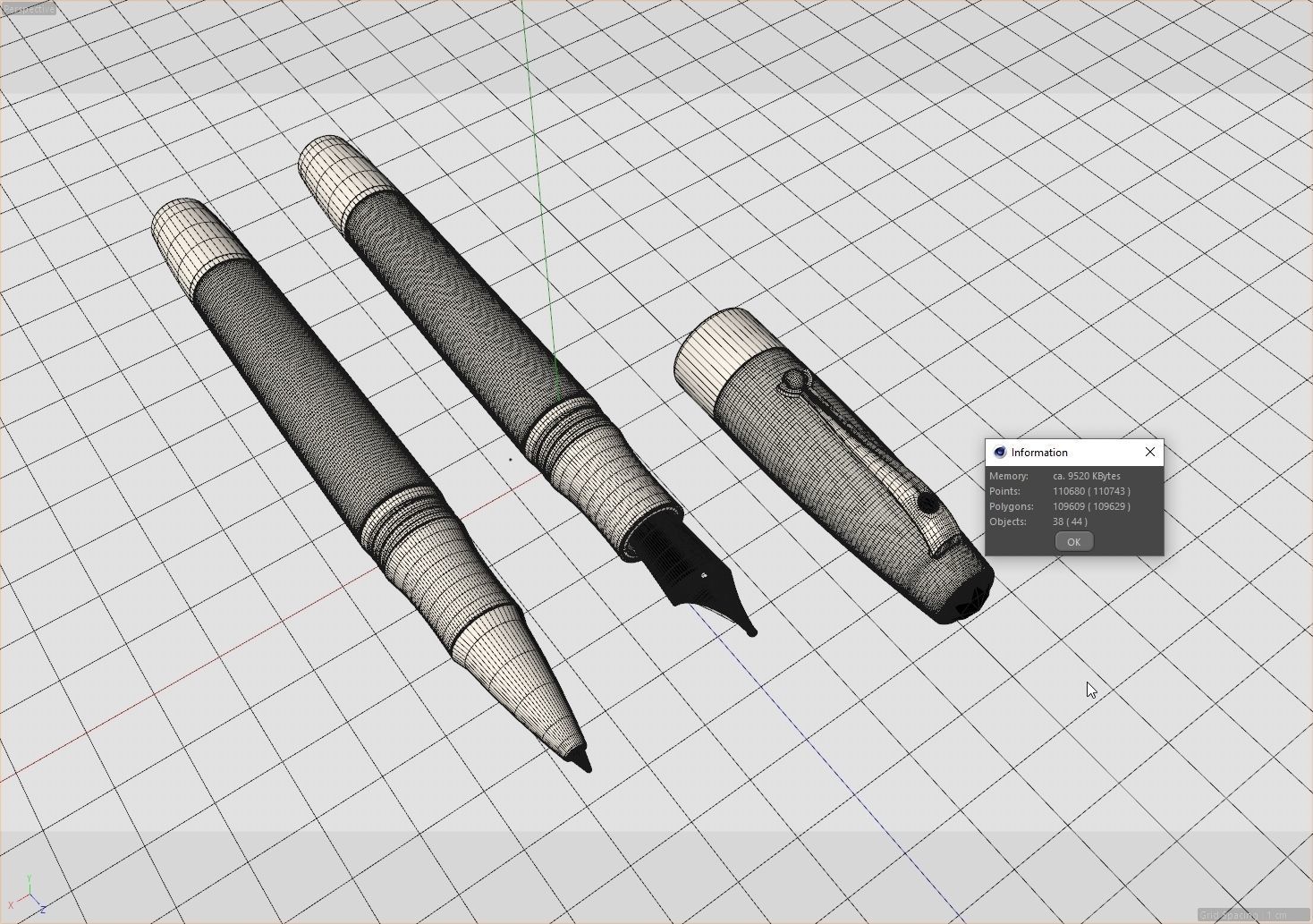 Pen and Nib 3D model | CGTrader