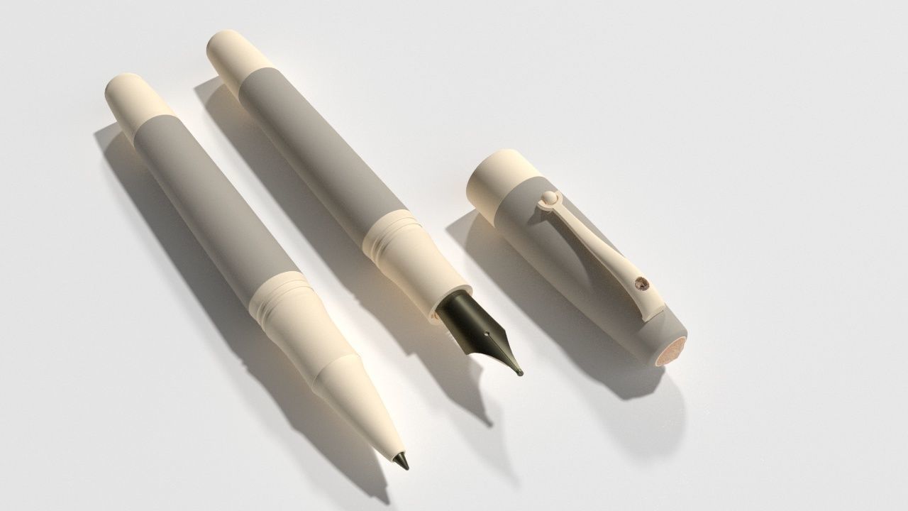 Pen and Nib 3D model | CGTrader