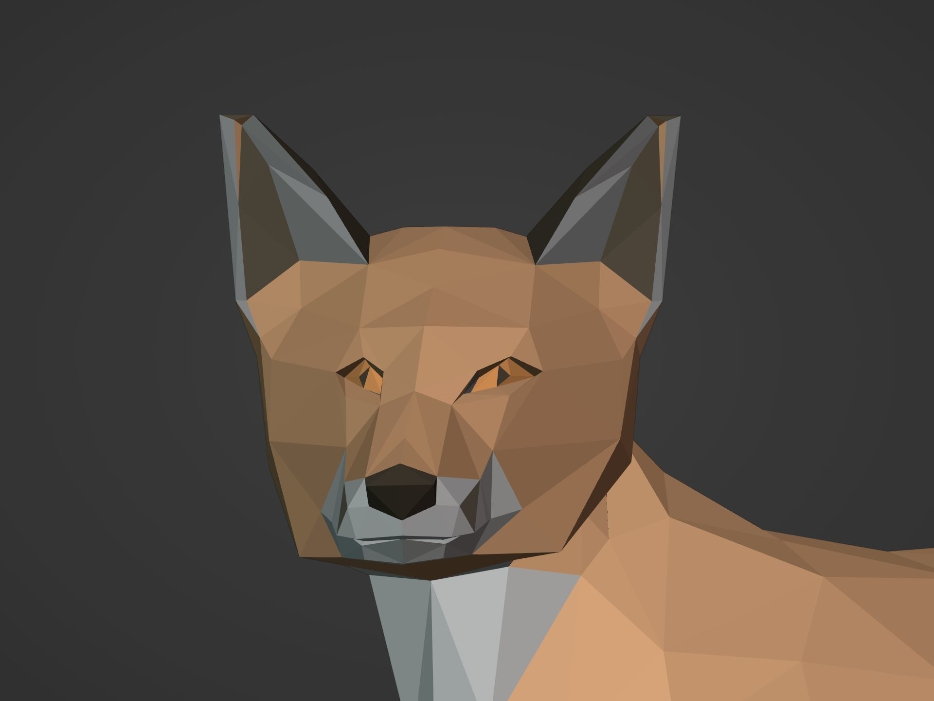 3D model LowPoly Cartoon Red Fox VR / AR / low-poly | CGTrader