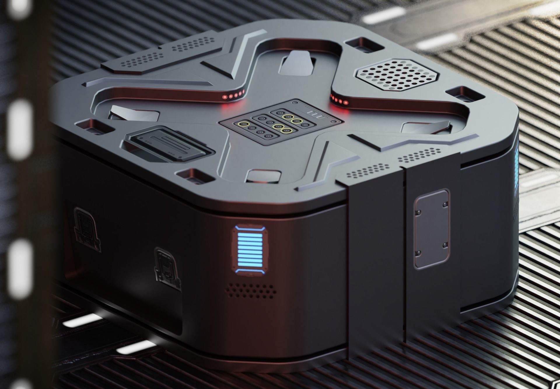 3D model A sci-fi box model made in a blender VR / AR / low-poly | CGTrader