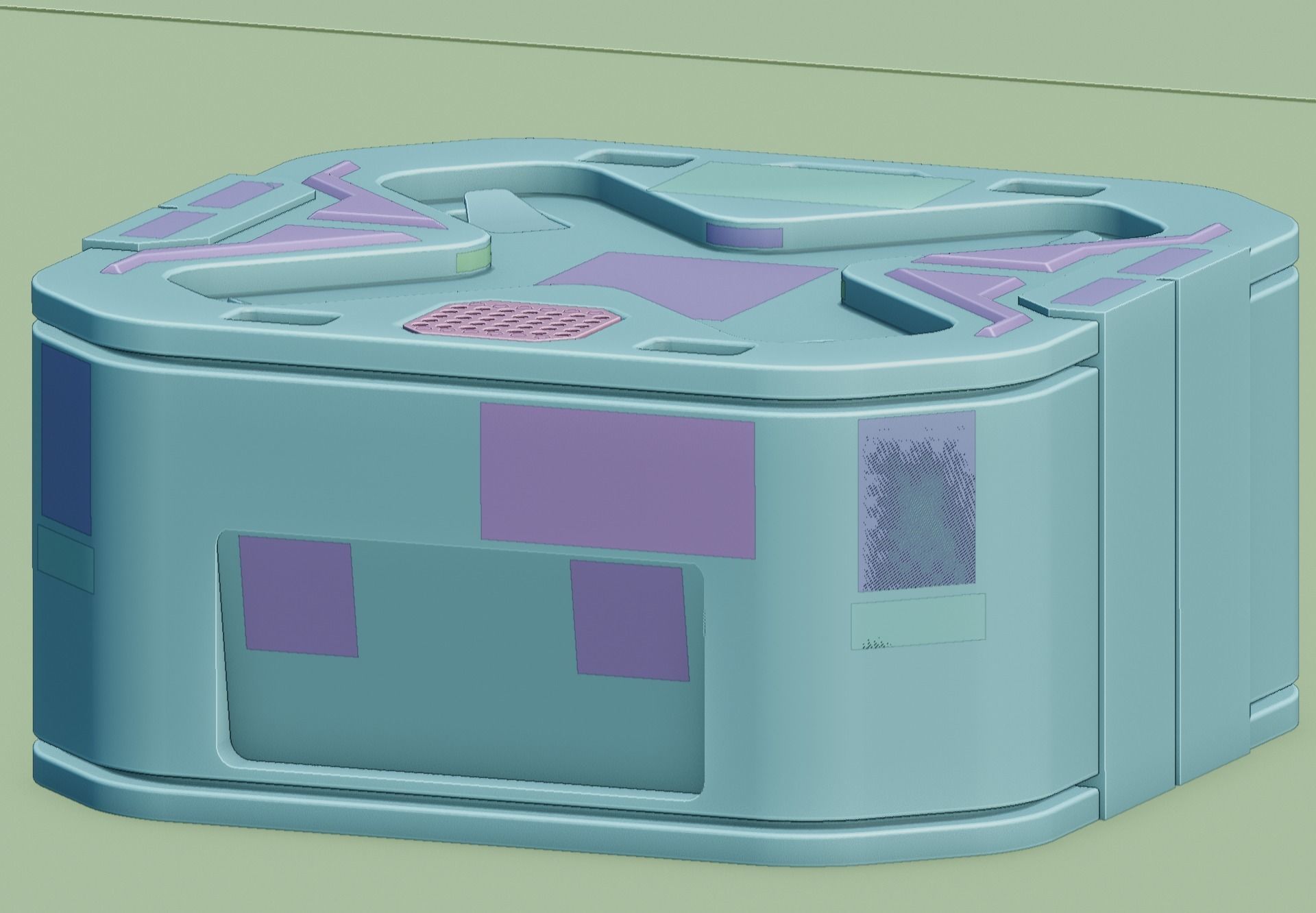 3D model A sci-fi box model made in a blender VR / AR / low-poly | CGTrader