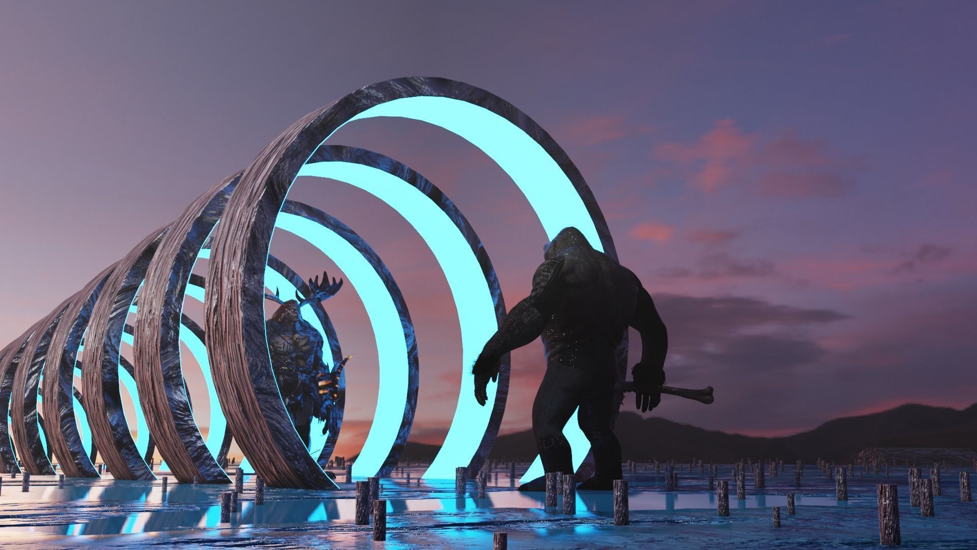 Multiverse 4K HD Wallpaper 3D model animated rigged | CGTrader