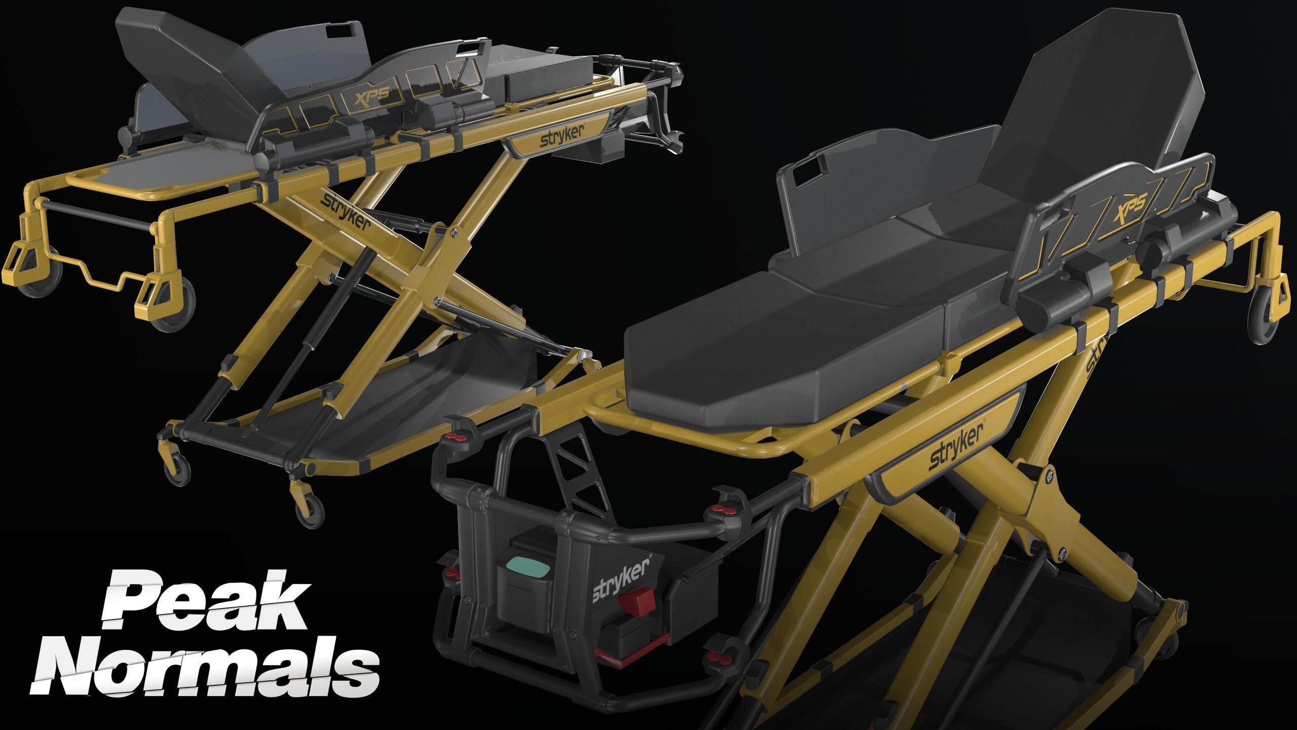 3D model Stryker Power Pro XT and Power Load VR / AR / low-poly | CGTrader