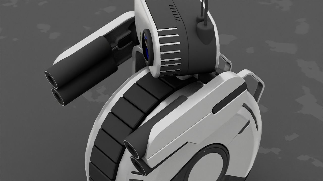 Wheel Droid rigged character 3D model rigged | CGTrader