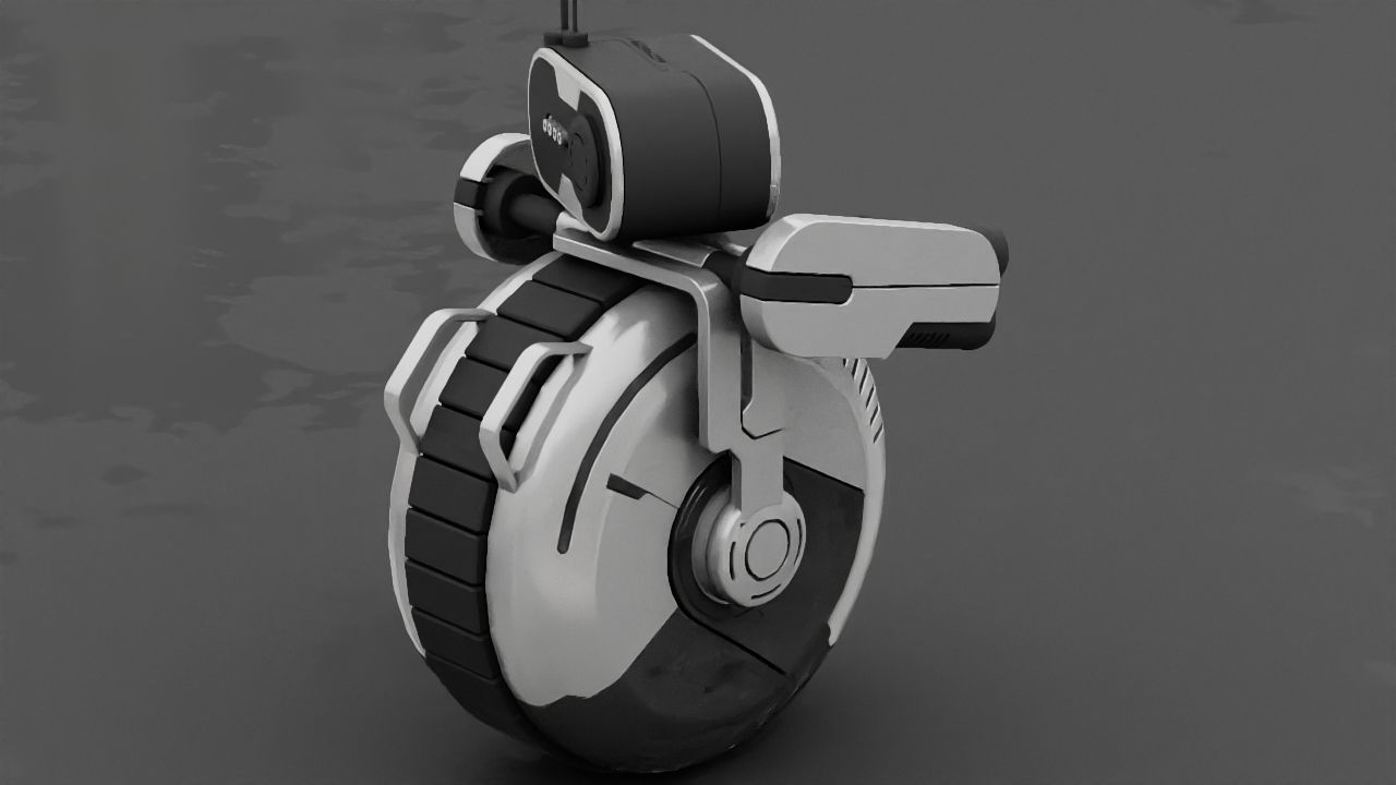 Wheel Droid rigged character 3D model rigged | CGTrader